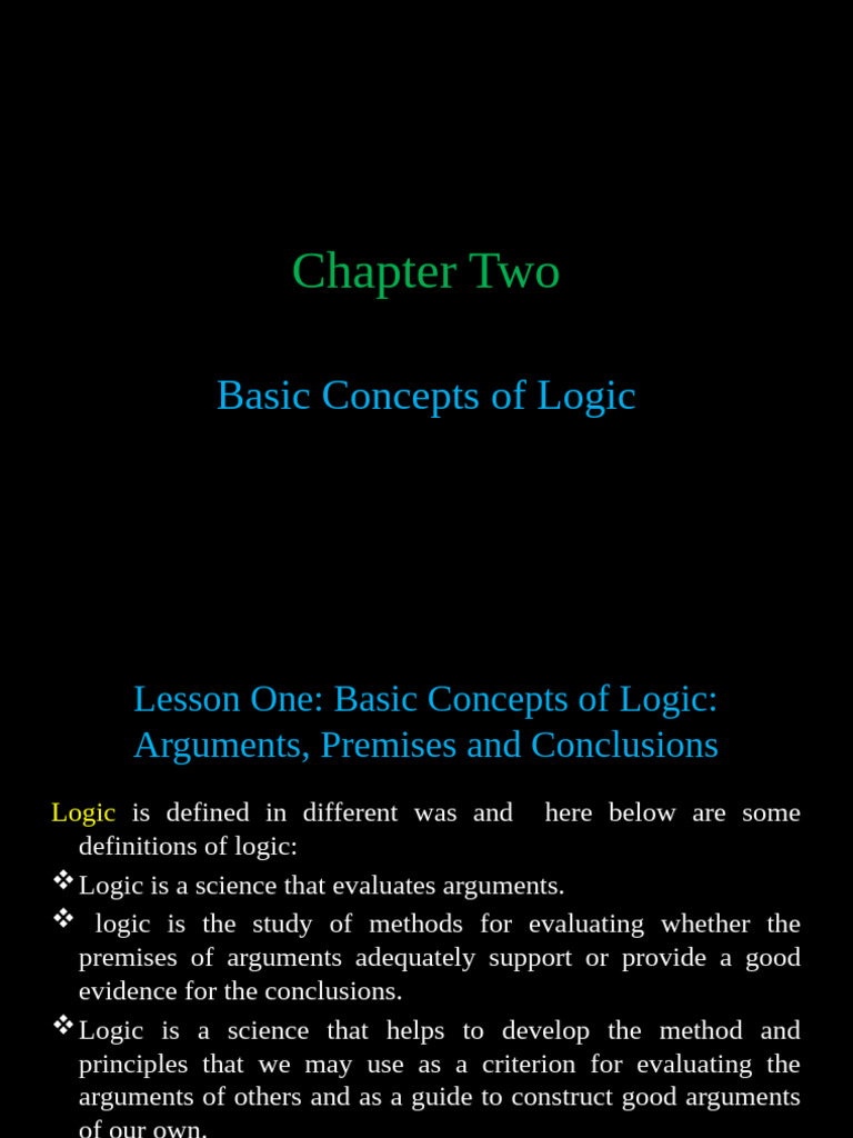 Logic and Critical Thinking- Chapter Two | PDF | Argument | Deductive Reasoning