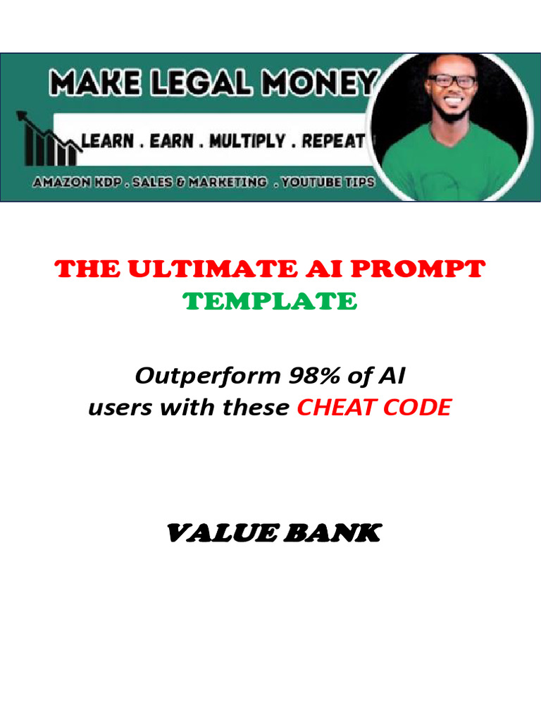The Ultimate Prompt Formula | PDF | Artificial Intelligence ...