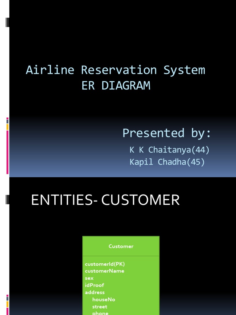 Airline Reservation System ER DIAGRAM | PDF