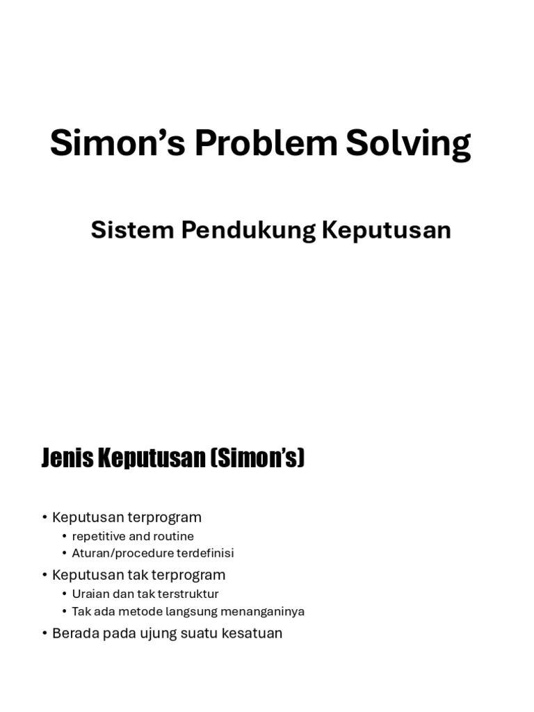 P15 DSS Simon Prob Solv | PDF | Neuron | Databases