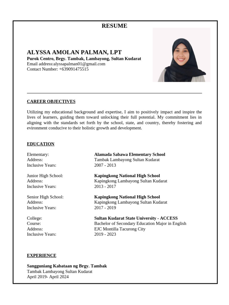 Palman Resume | PDF