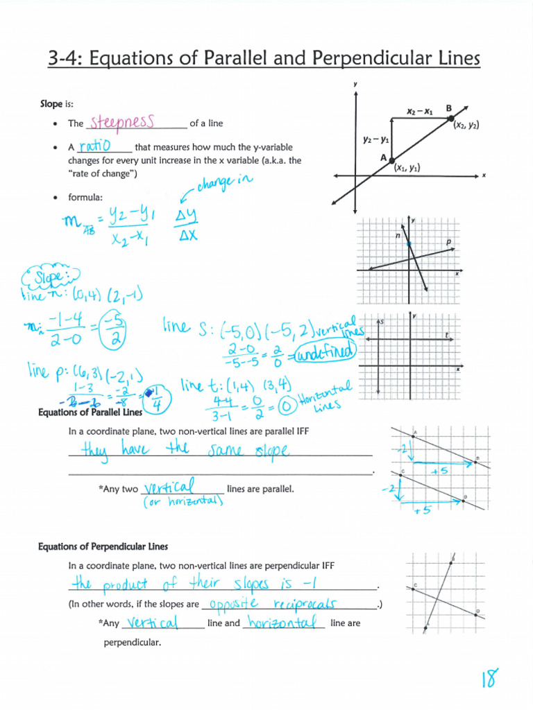 Notes_EquationsofLines_3-4_KEY | PDF