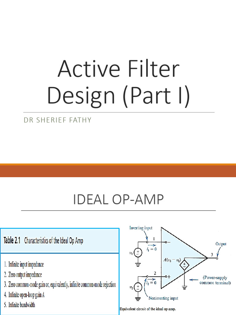 LEC 7 Active Filter Design Part I | PDF