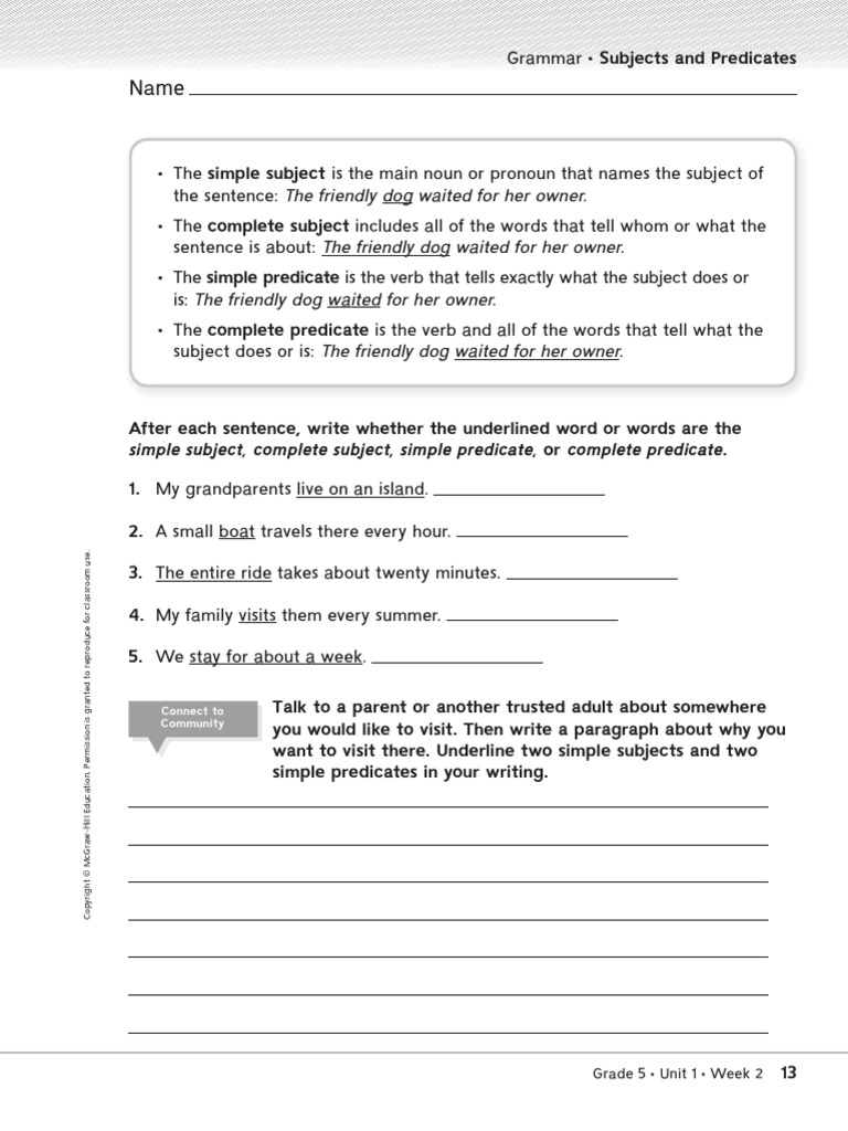 Subjects and Predicates | PDF | Subject (Grammar) | Predicate (Grammar)