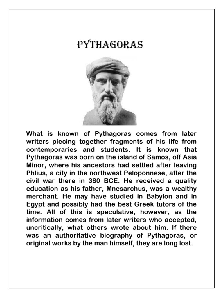 Pythagoras | PDF