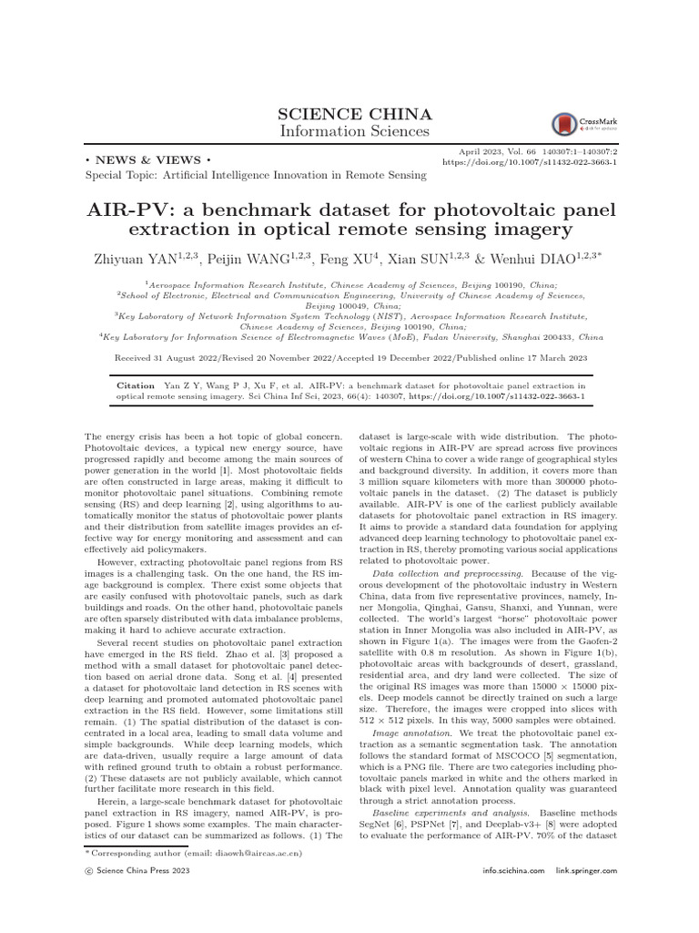 AIR-PV - A Benchmark Dataset For Photovoltaic Panels Extraction in ...