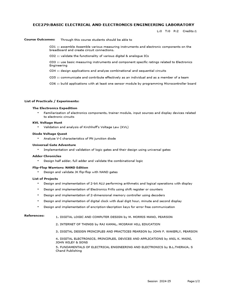 FRM Course Syllabus IPDownload | PDF | Logic Gate | Electronic Circuits