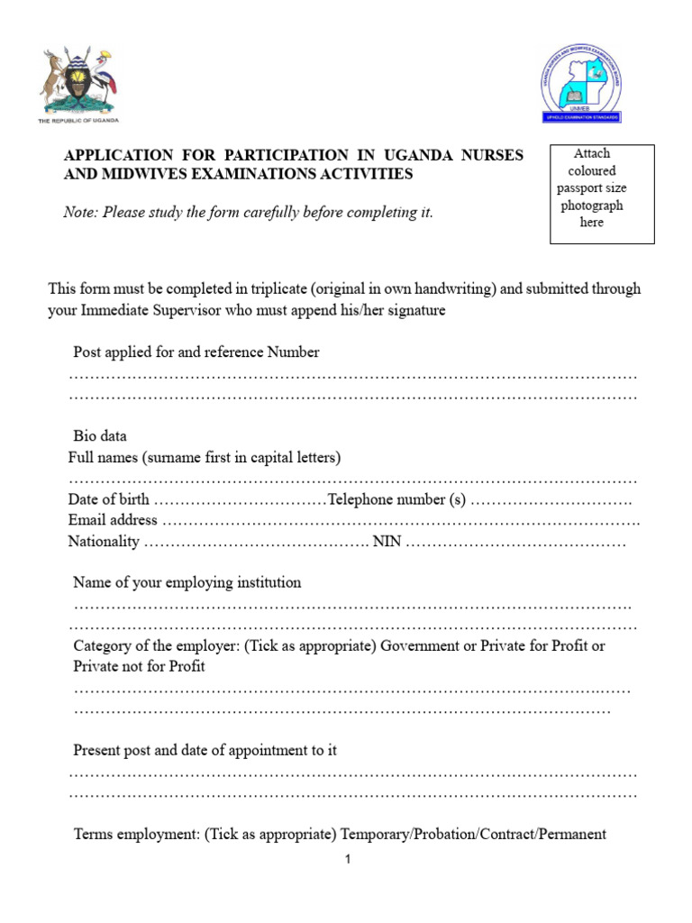 Unmeb Application Form For Parttime Activities | PDF | Nursing | Midwife