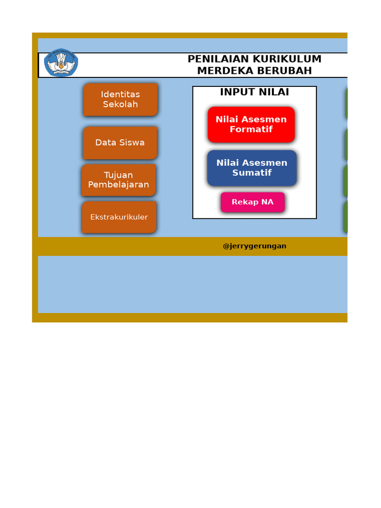 Format Rapor Kurikulum Merdeka SMP 2022.Xlsm | PDF