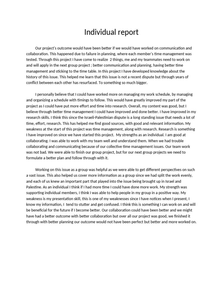 Israeli-Palestinian - IR - Anoushka D | PDF | Cognition