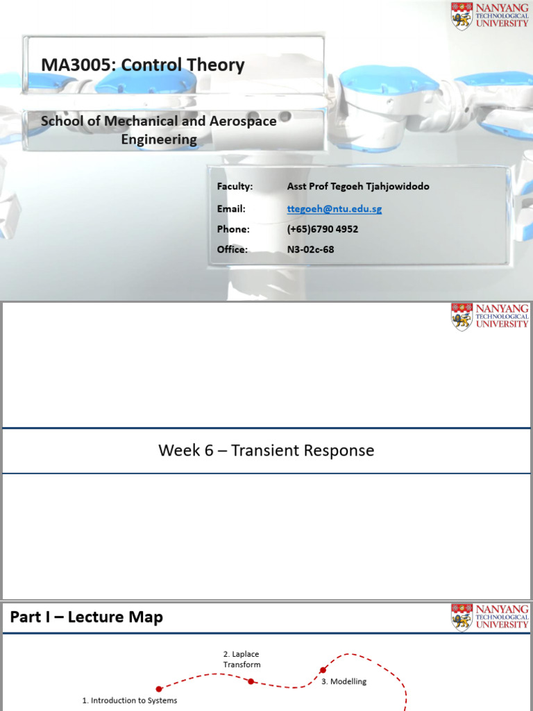 MA3005 Week 6 Transient Response | PDF | Damping | Electrical Engineering