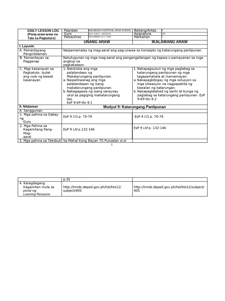 3rd ESP9-DLL Fin - Docx-Pdf2.0 | PDF