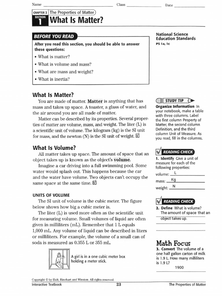 Understanding Volume and Mass Concepts | PDF