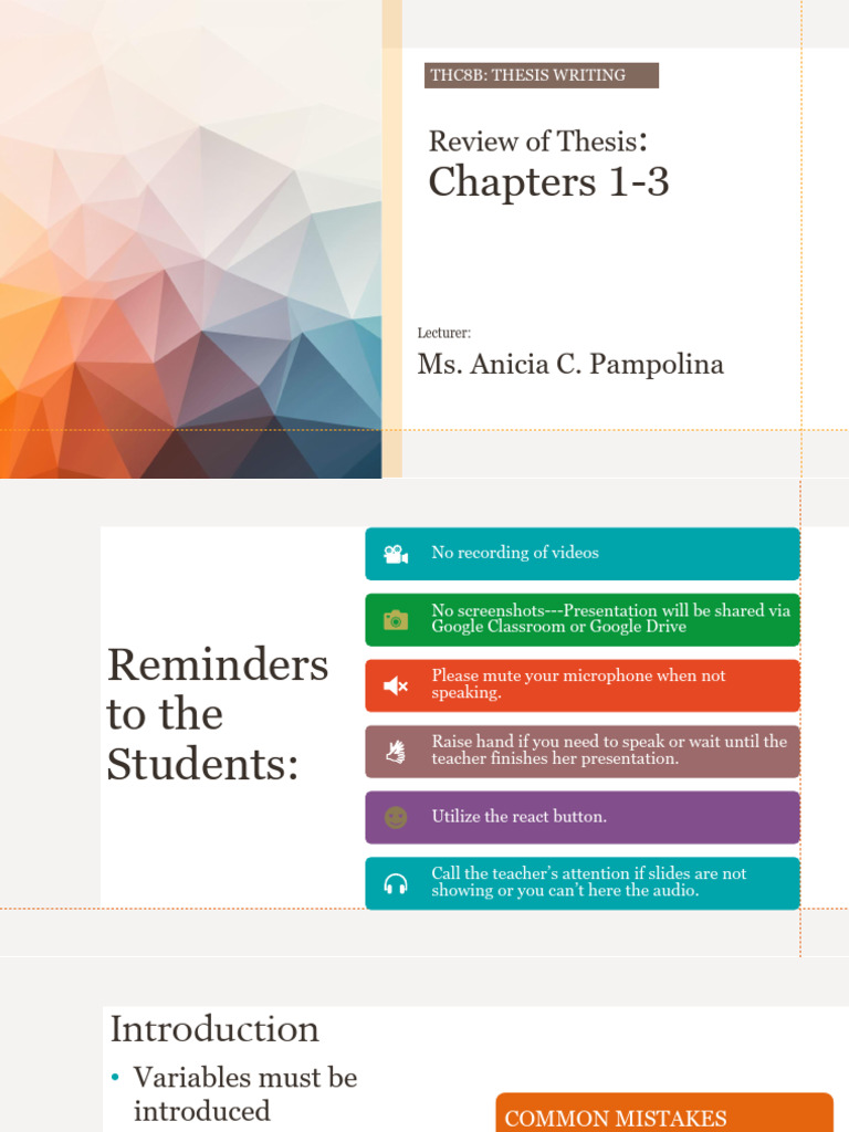 Chapters-1-3_review | PDF | Methodology | Theory