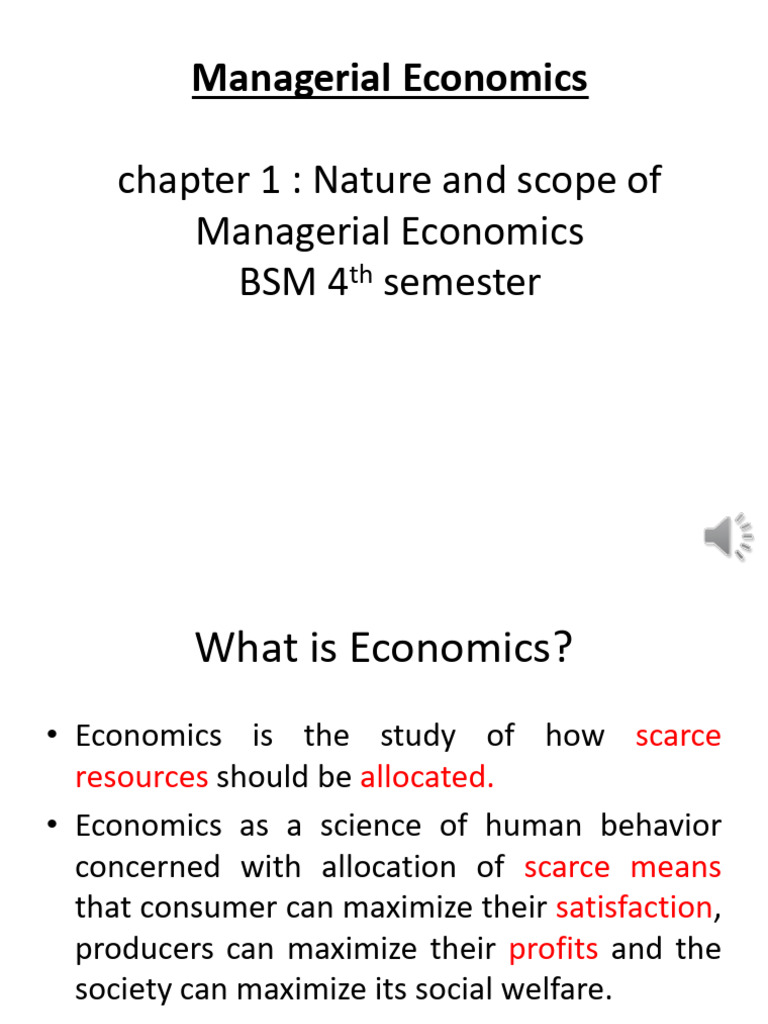 Managerial Economics Chapter 1 | PDF | Economics | Microeconomics