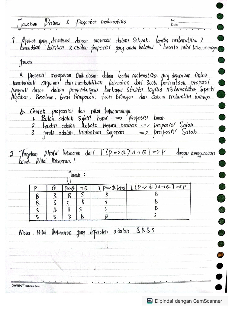 DISKUSI 3 PENGANTAR MATEMATIKA | PDF
