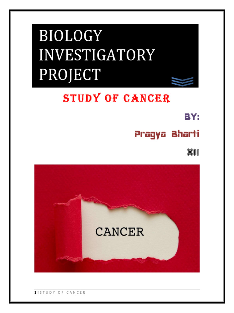 Biologyproject 221222161348 2f379e11 | PDF | Cancer | Neoplasms