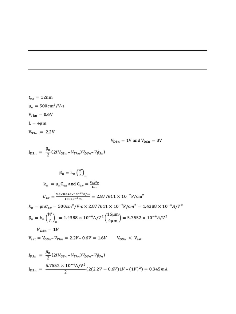 EE8 Assign 2b | PDF | Field Effect Transistor | Electrical Engineering