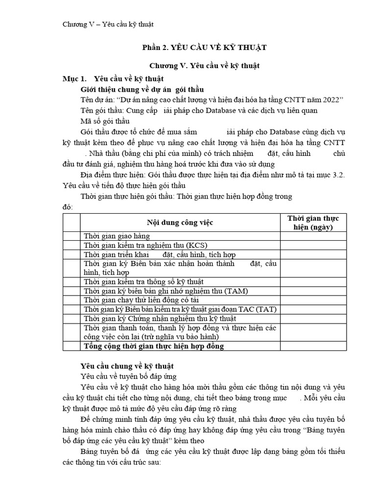 1.3. Chuong V Yeu Cau Ve Ky Thuat - CNTT | PDF