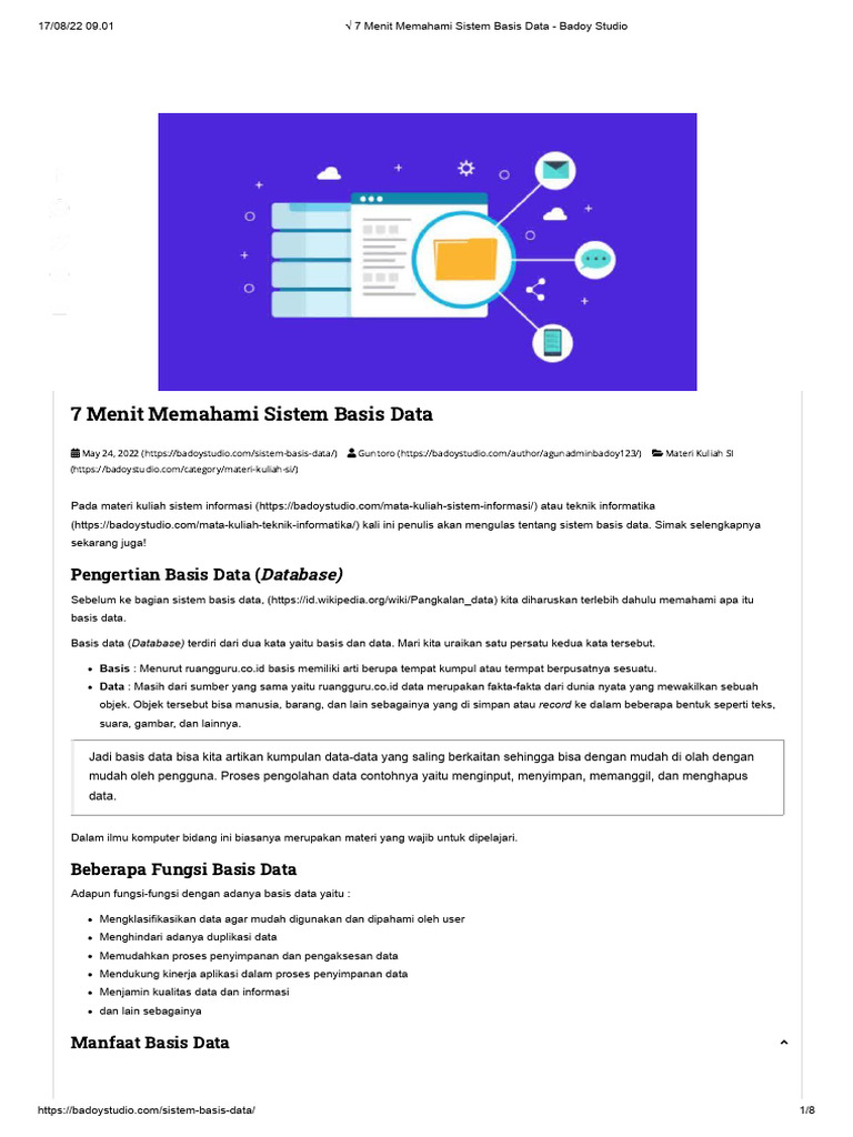 7 Menit Memahami Sistem Basis Data - Badoy Studio | PDF