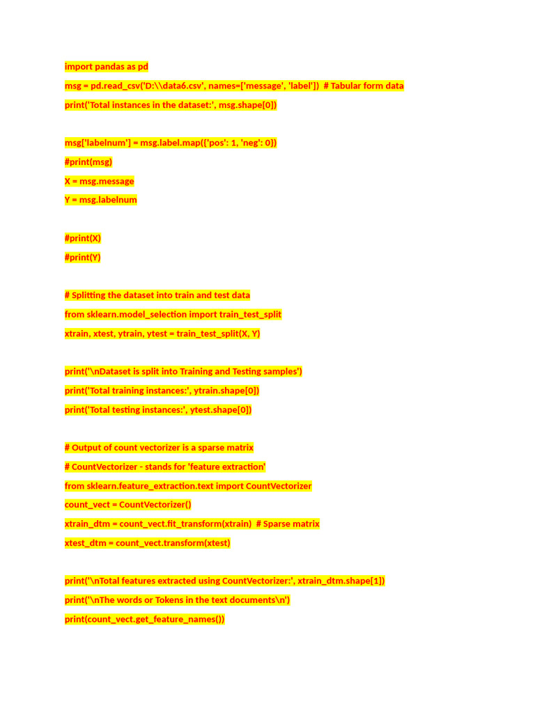 LAB 6 | PDF | Statistical Classification | Comma Separated Values