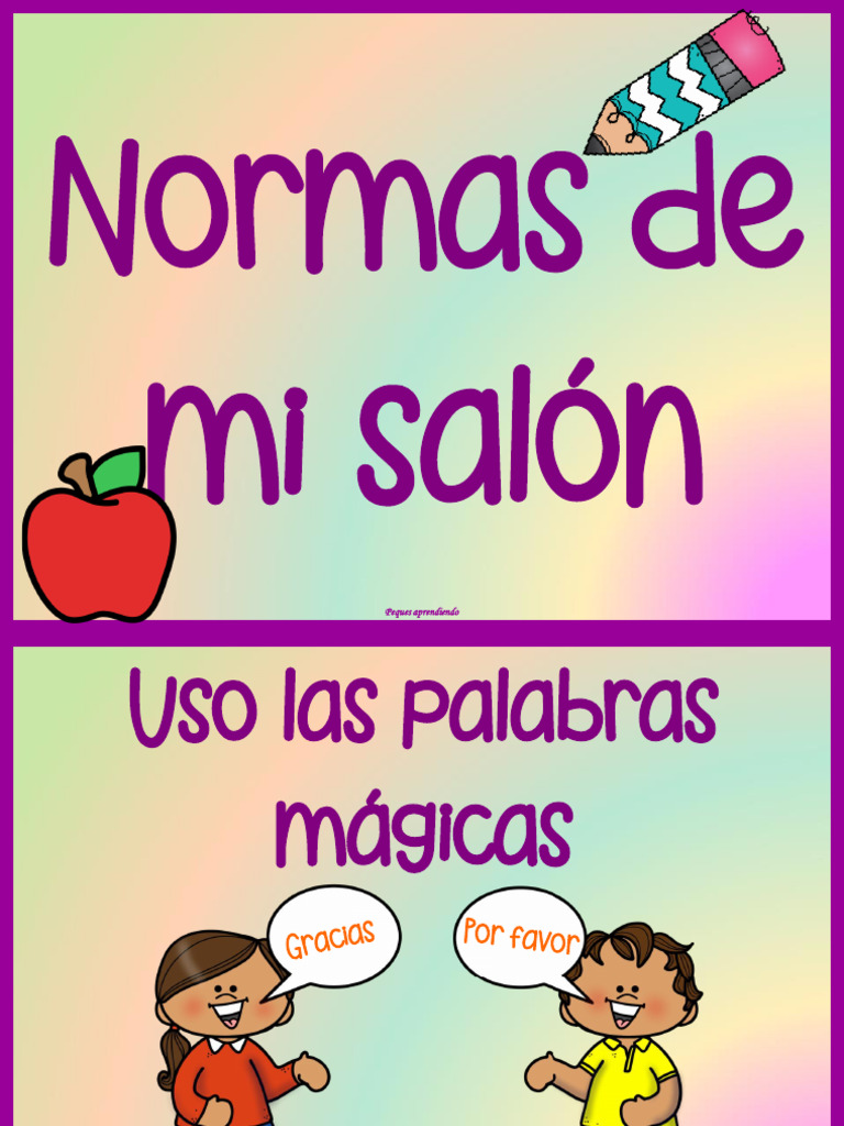 Láminas Normas Del Salón | PDF