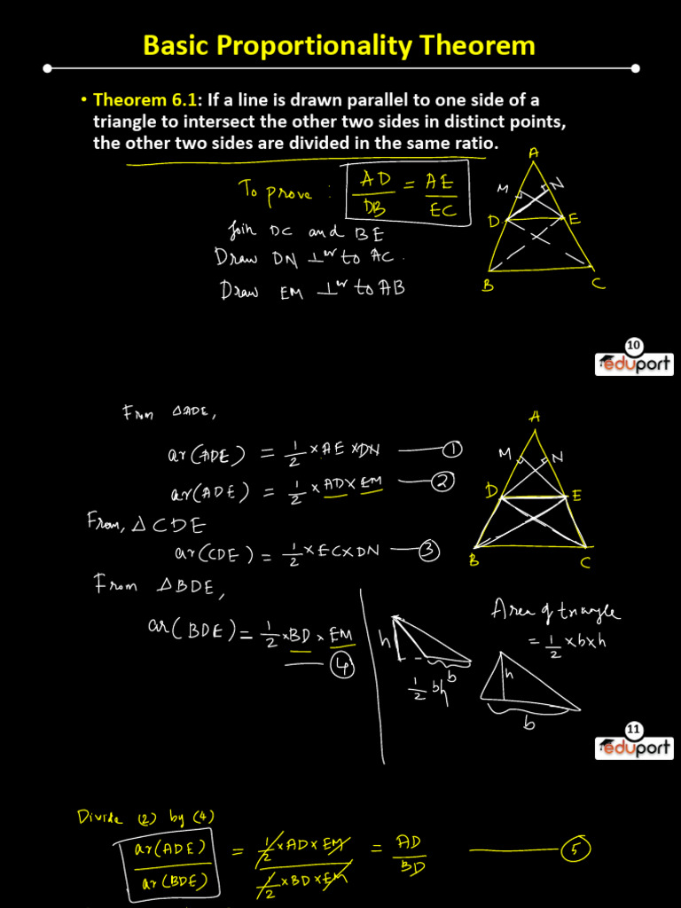 2 Basic Proportionality Theorem 17625 | PDF
