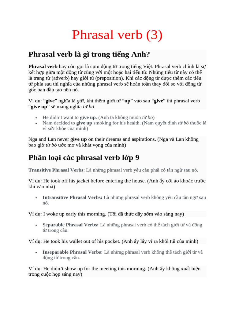 Phrasal Verb | PDF