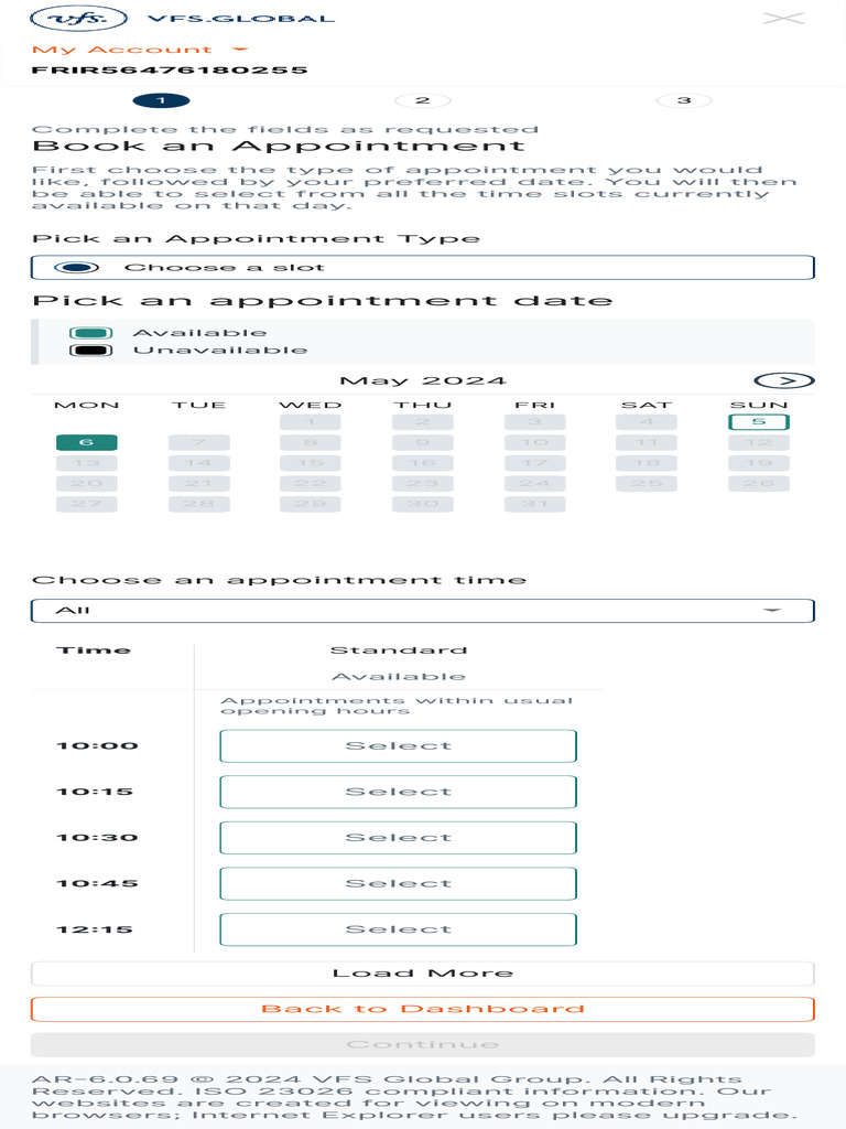 Book Appointment VFS Global | PDF