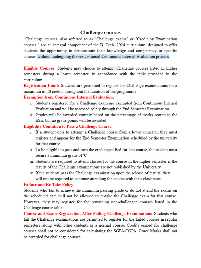 KTU Challenge Course Overview | PDF | Academic Term | Educational Stages