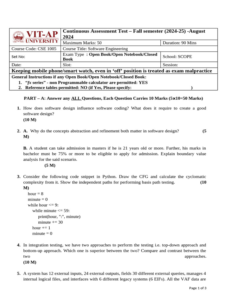 CAT QP Templates VITAP | PDF | Computer Science | Computing