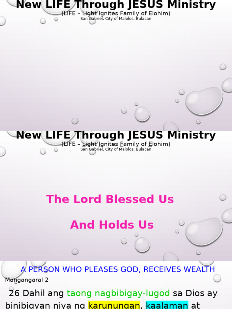 The Lord Blessed Us and Holds Us | PDF