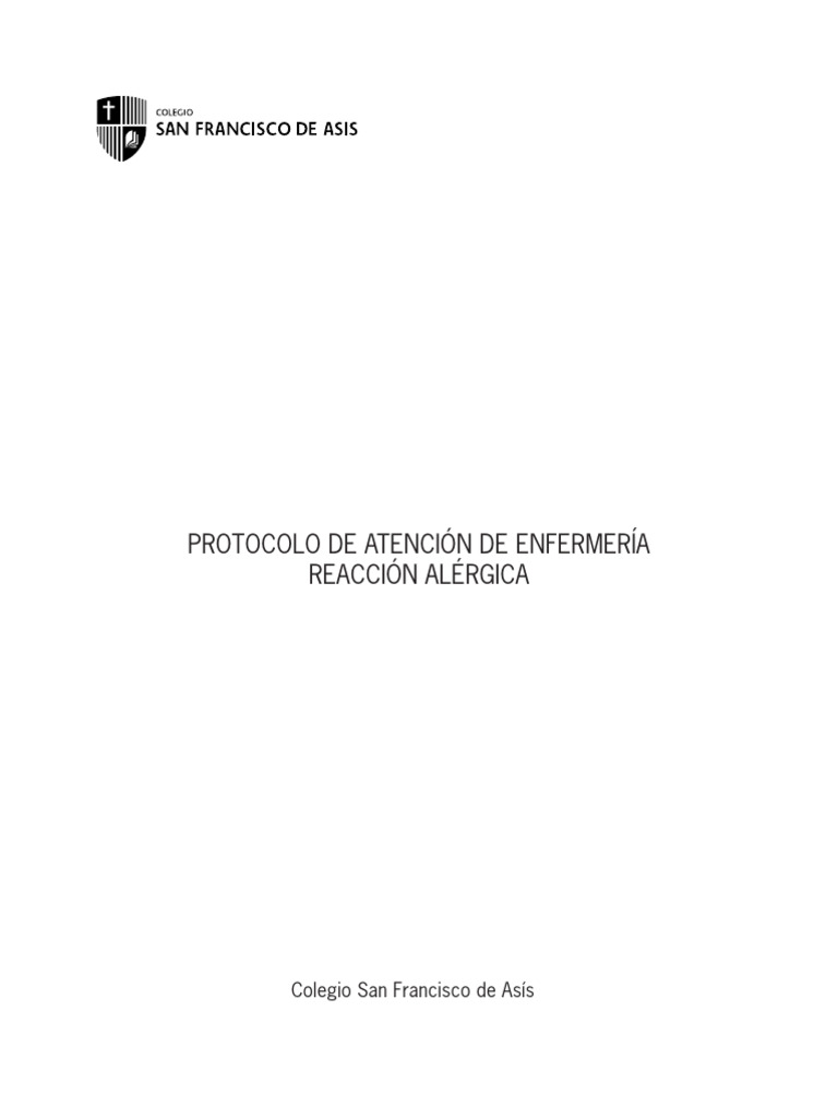 Protocolo Atencion Enfermeri a Reacción Alérgica (1) | PDF