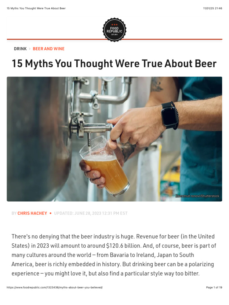 Landshark Beer Myths Explained | PDF | Beer | Ale