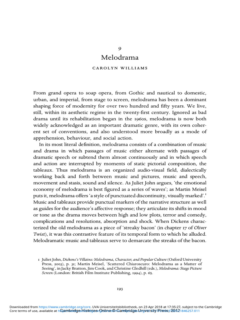 Melodrama | PDF | Gothic Fiction | Hero