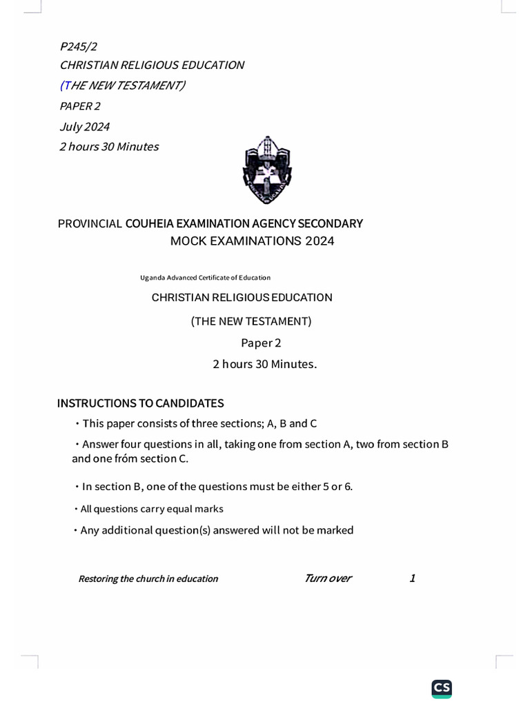 Div2 Namirembe 2024 | PDF