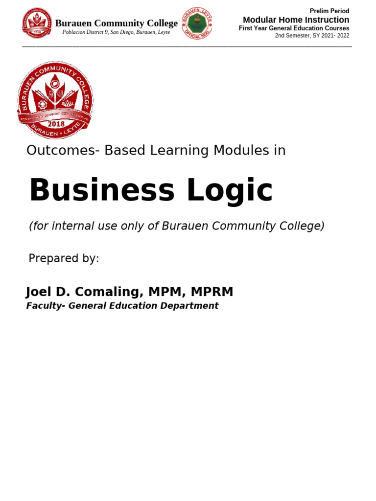 BCC Module Business Logic - 060512 | PDF | Reason | Logic
