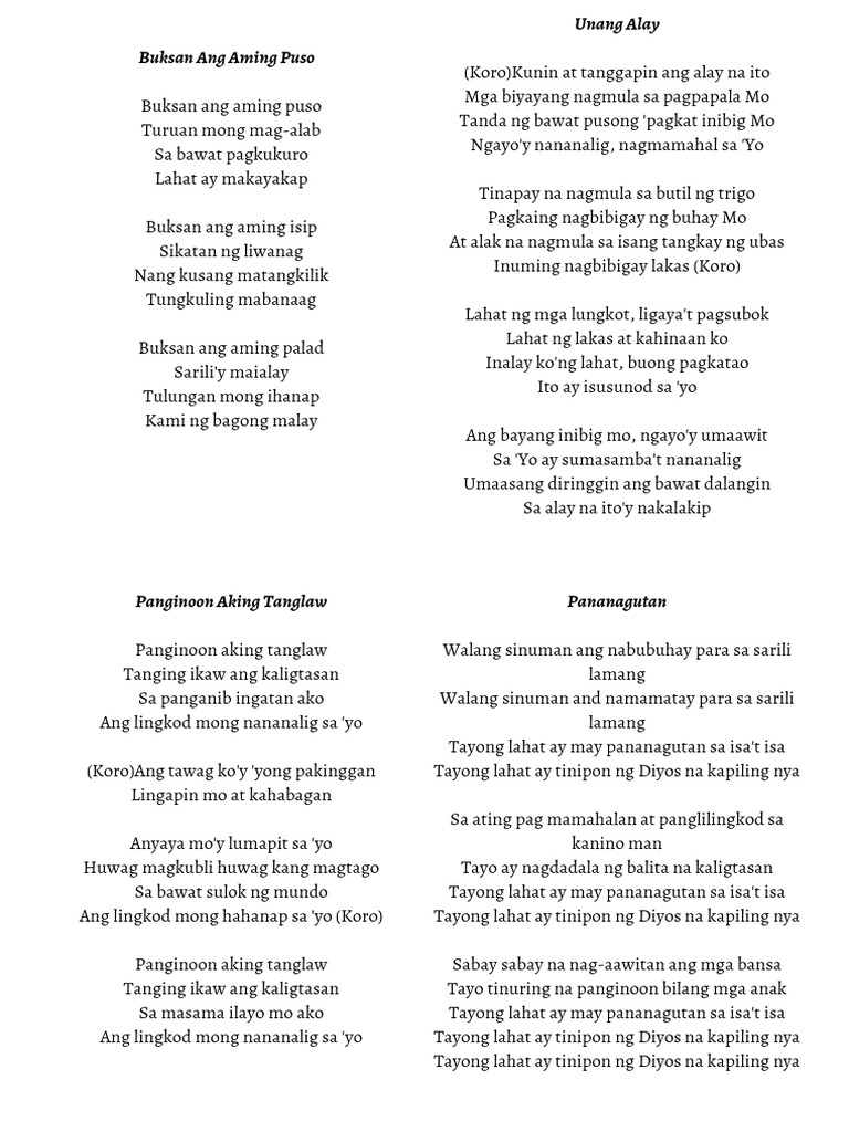 Mass Songs 5 | PDF