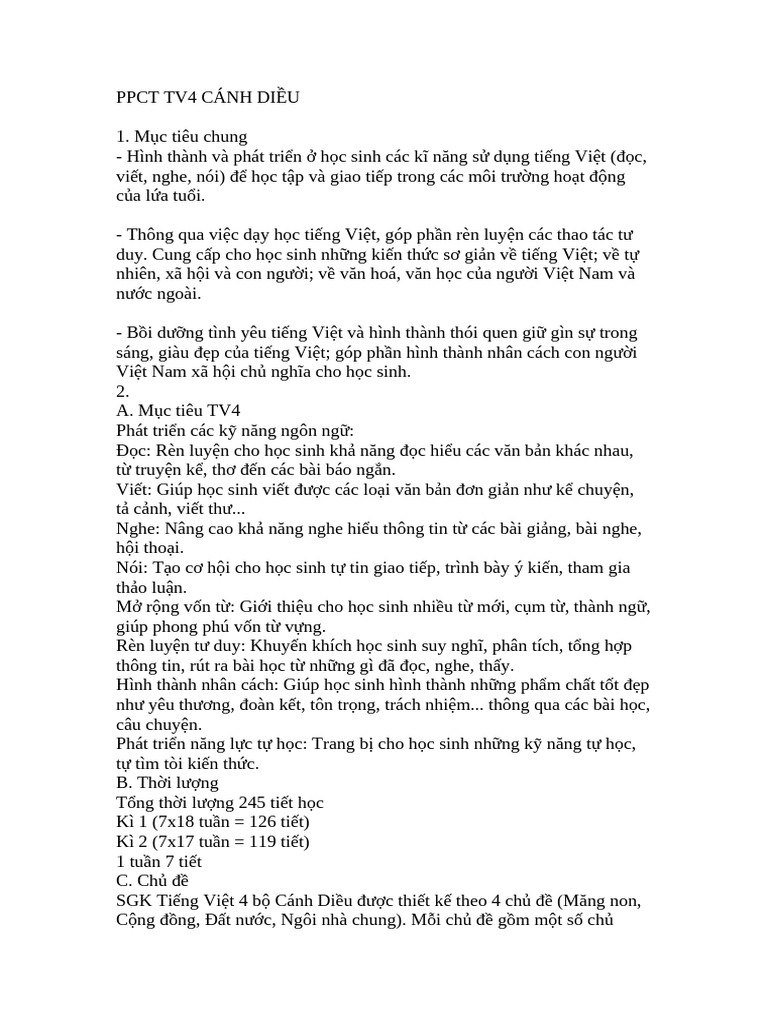 PPCT TV4 CÁNH DIỀU | PDF