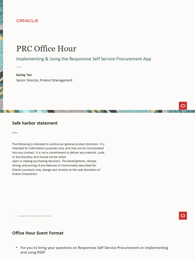 Scm Prc Office Hour Implementing And Using Responsive Self Service Procurement Pdf
