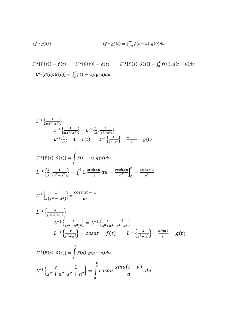 Convolution | PDF | Convolution | Laplace Transform