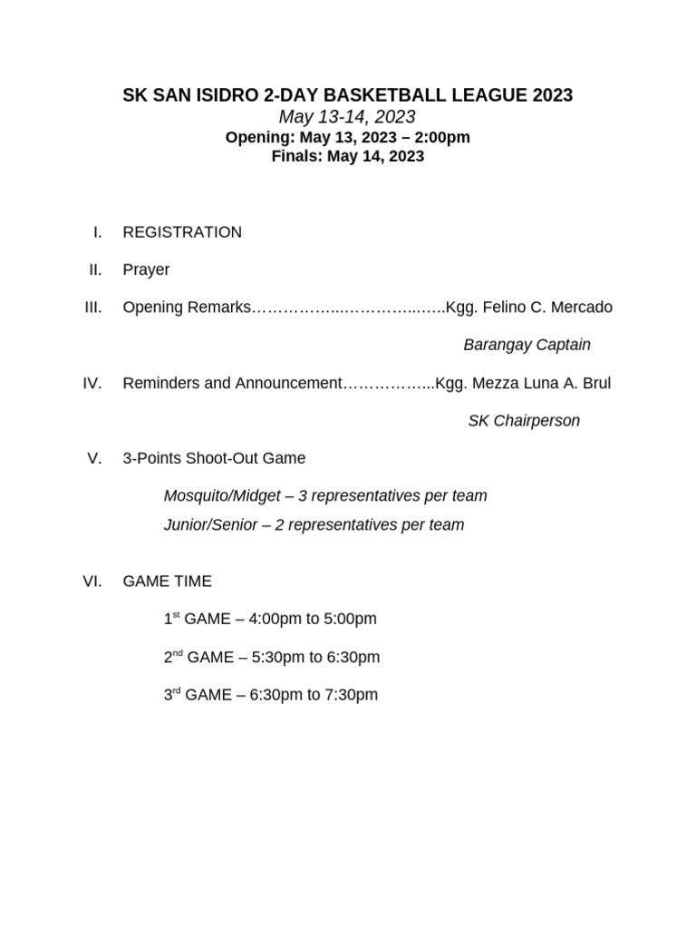 Program For FIESTA | PDF
