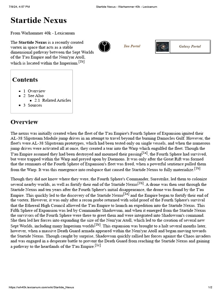 Startide Nexus - Warhammer 40k - Lexicanum | PDF