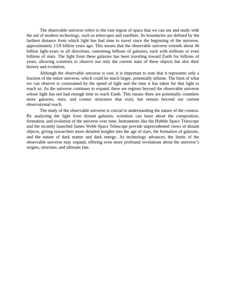 Observable Universe Pdf