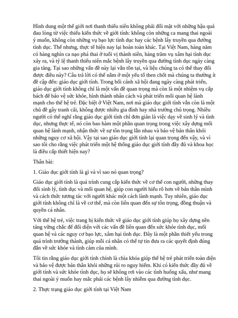 GIao Duc Gioi Tinh | PDF