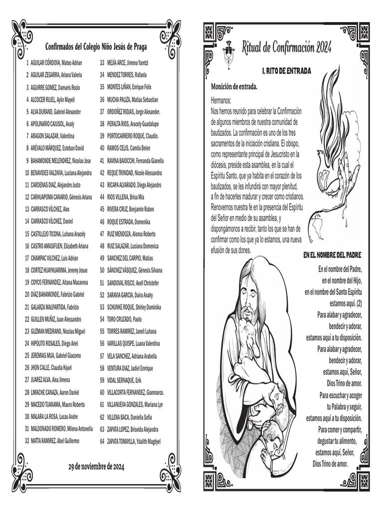Ritual Confirmación 2024 | PDF | eucaristía | Cristo (título)