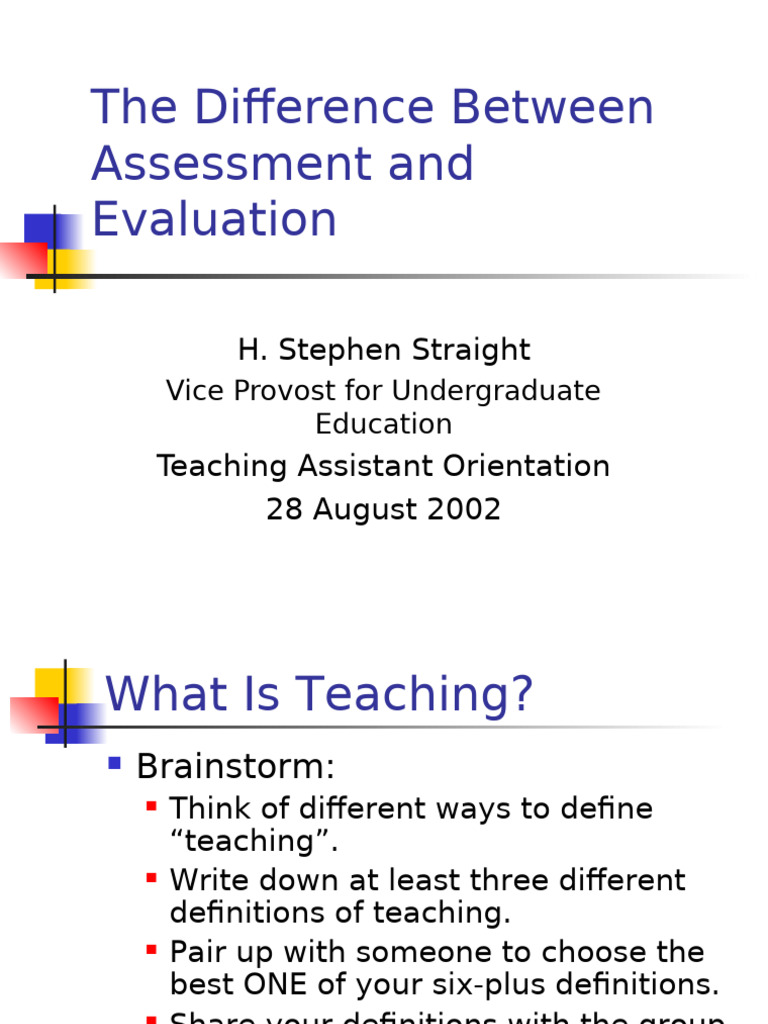 Assessment vs. Evaluation Explained | PDF | Educational Assessment | Evaluation