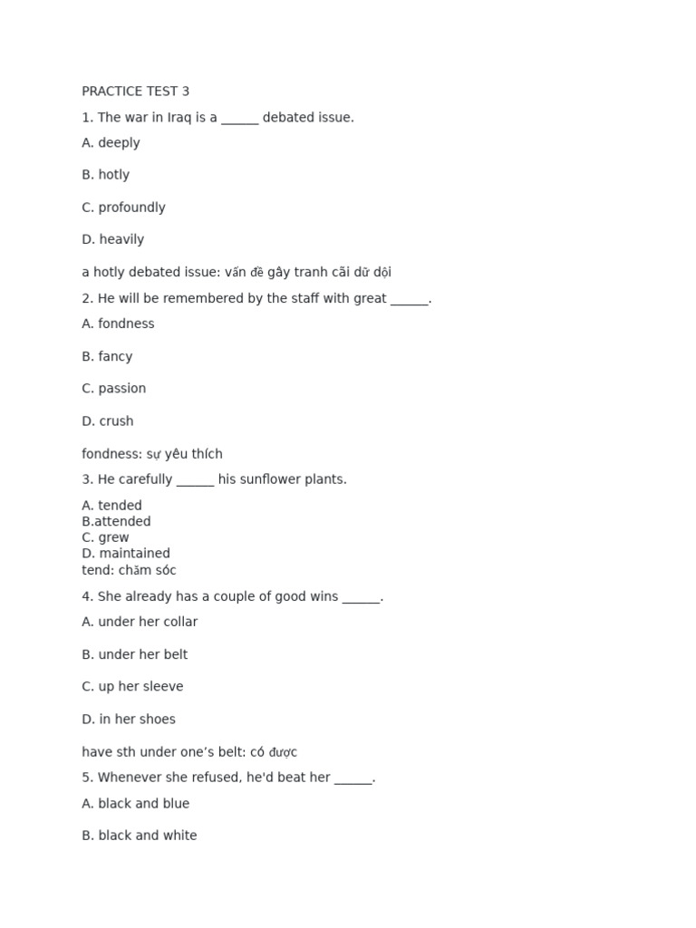 Practice Test 3 Pdf