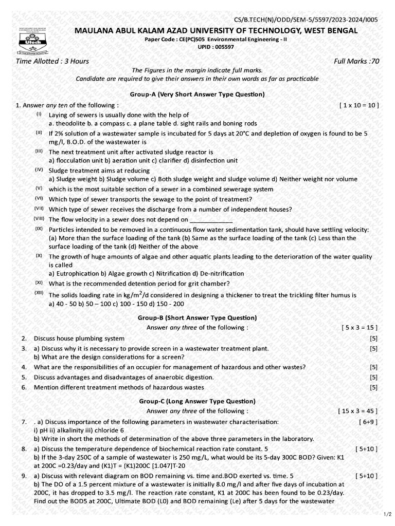 Environmental Engineering-III | PDF
