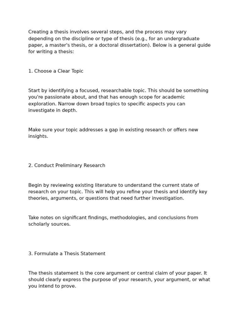 Guide to Writing a Thesis Effectively | PDF | Thesis | Methodology